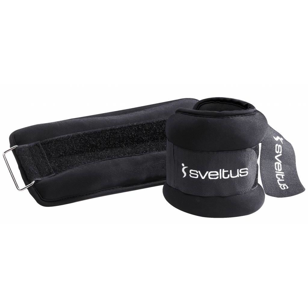 Set mansete cu greutati glezna/incheietura 2x2kg Sveltus, negru